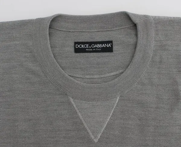 Dolce & Gabbana Crewneck Pullover Silk Sweater