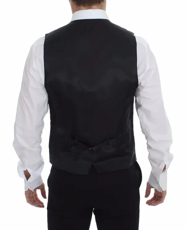 Dolce & Gabbana Striped Wool Vest - Gray
