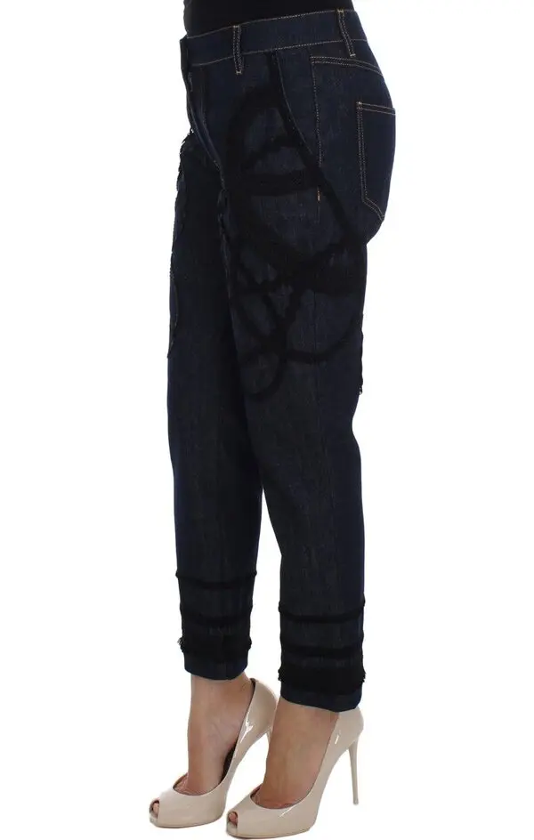 Dolce & Gabbana Capri Jeans With Embroidery