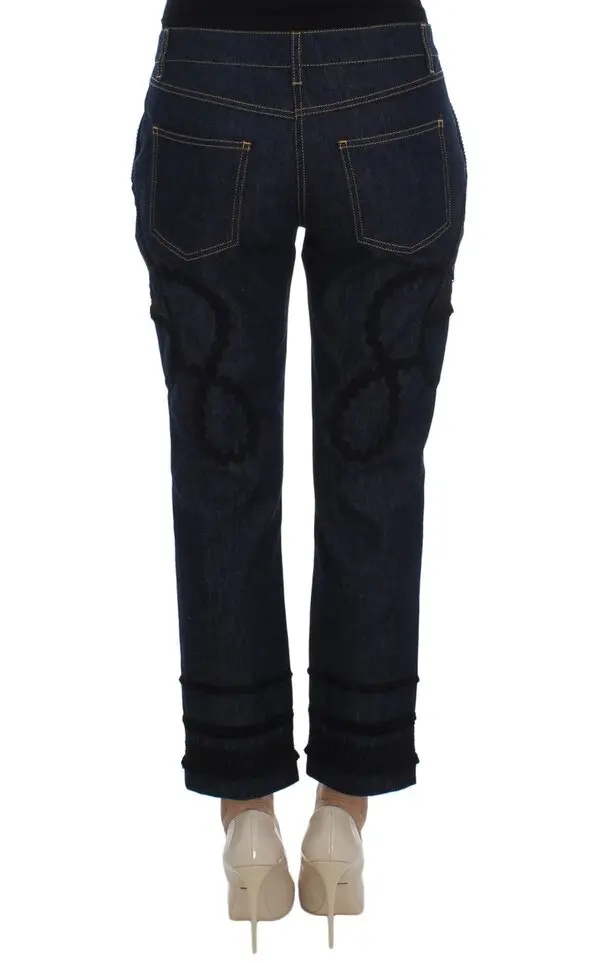 Dolce & Gabbana Capri Jeans With Embroidery
