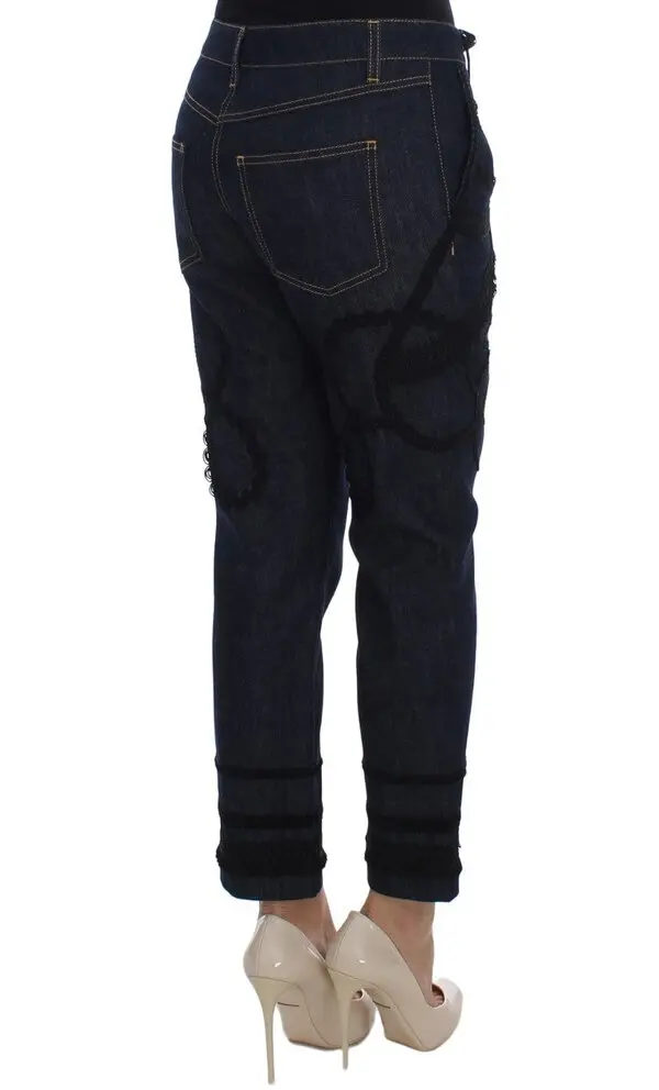 Dolce & Gabbana Capri Jeans With Embroidery
