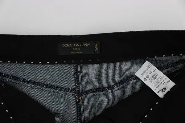 Dolce & Gabbana Capri Jeans With Embroidery