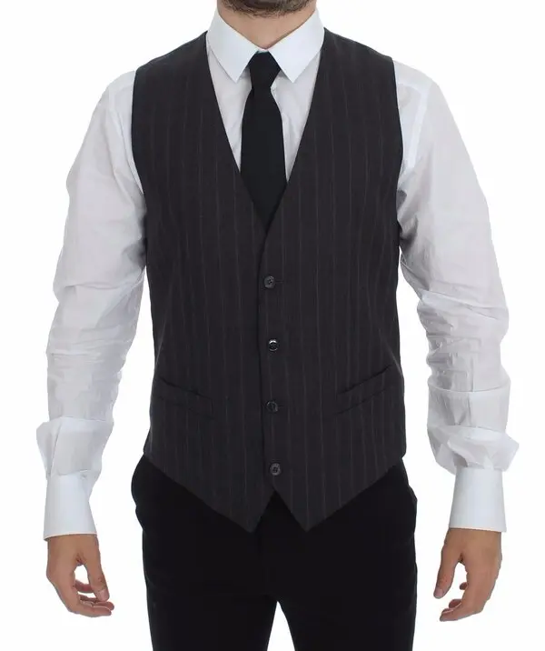 Dolce & Gabbana Striped Vest - Gray