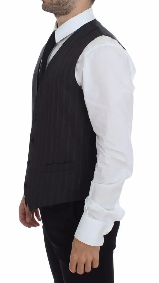 Dolce & Gabbana Striped Vest - Gray