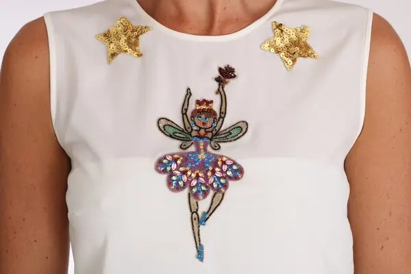 Dolce & Gabbana Sleeveless Silk Fairy Top