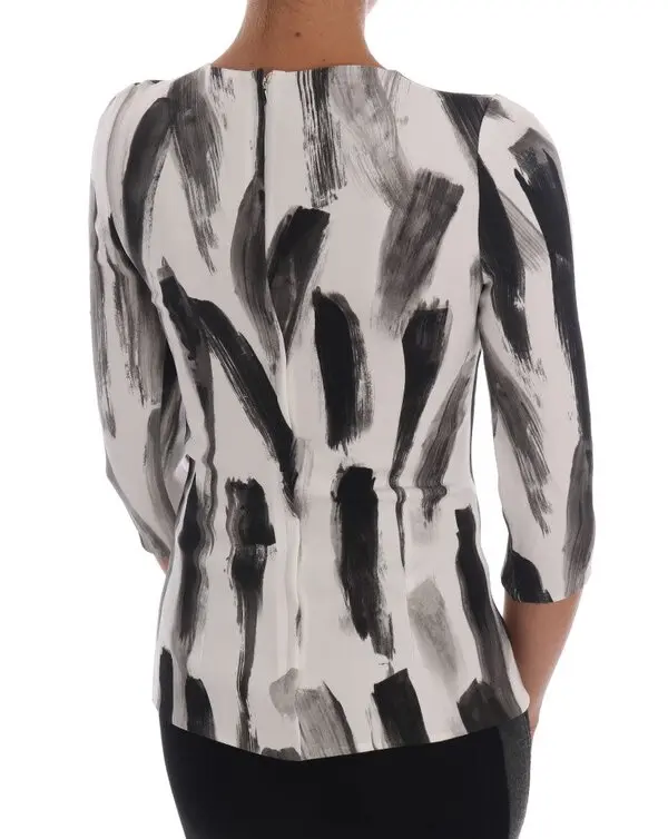 Dolce & Gabbana Printed 3/4 Sleeve Blouse