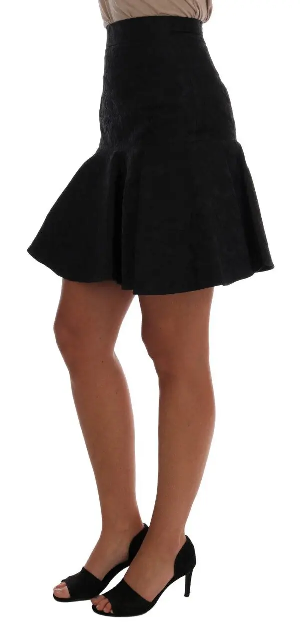 Dolce & Gabbana Floral Jacquard A-line Mini Skirt