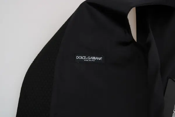 Dolce & Gabbana Formal Polka Dot Patterned Vest - Black