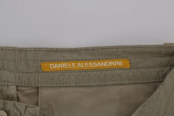 DANIELE ALESSANDRINI Cotton Stretch Slim Fit Chinos - Beige