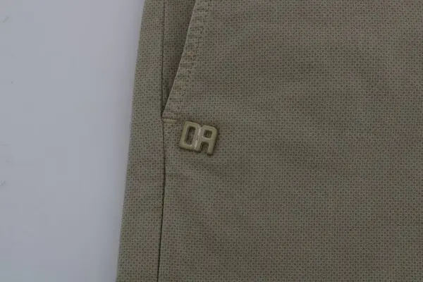 DANIELE ALESSANDRINI Cotton Stretch Slim Fit Chinos - Beige