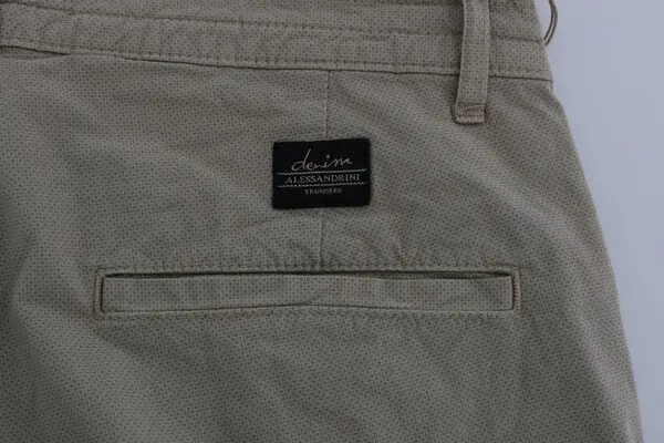 DANIELE ALESSANDRINI Cotton Stretch Slim Fit Chinos - Beige