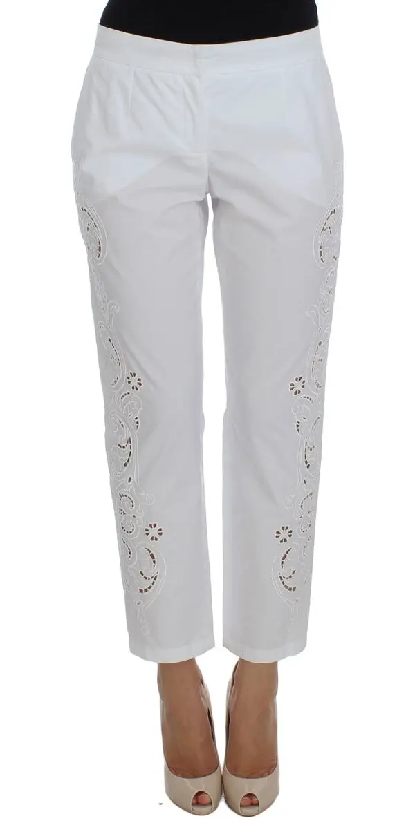 Dolce & Gabbana Floral Cutout Dress Pants