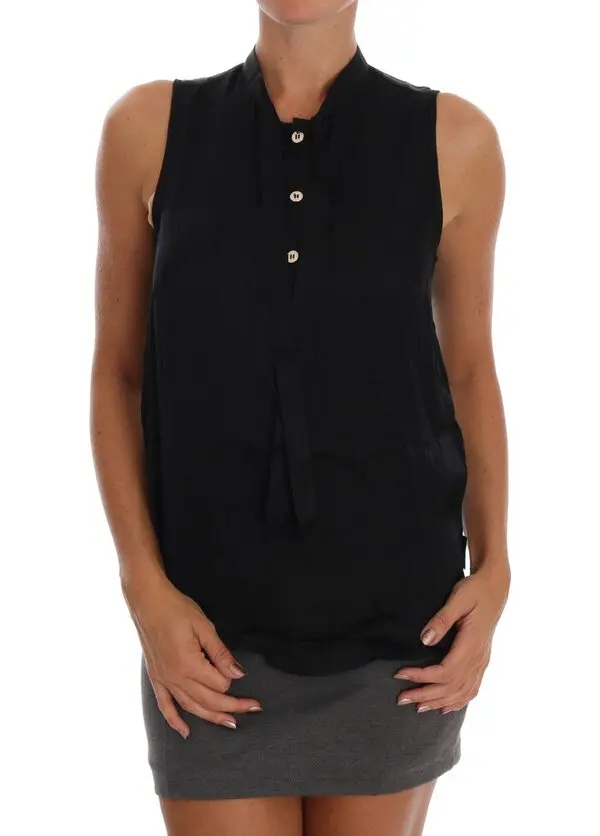 Versace Sleeveless Viscose Blouse Top