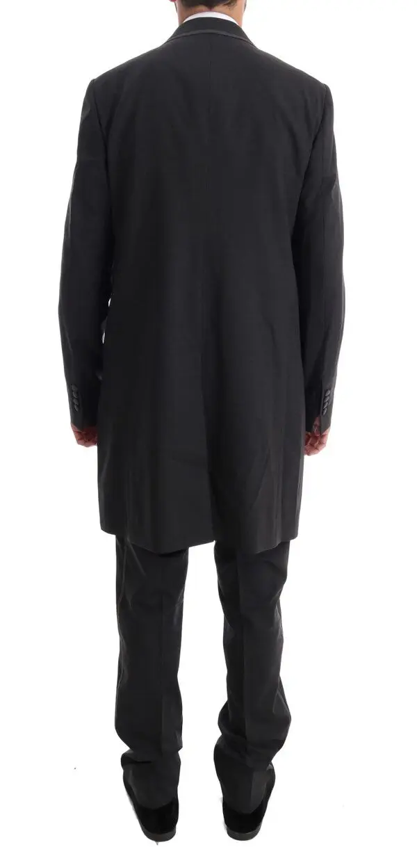 Dolce & Gabbana Wool Stretch 3 Piece Two Button Suit - Gray