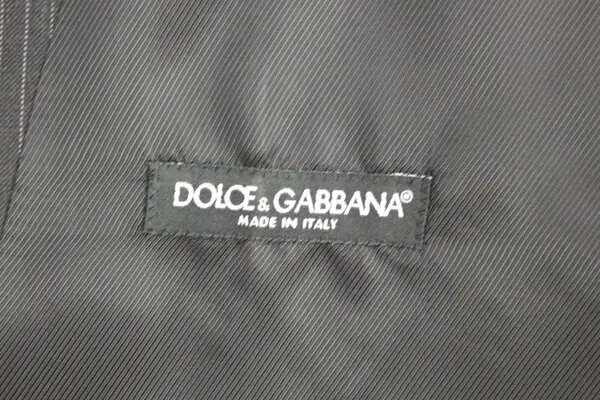 Dolce & Gabbana Striped Wool Single Breasted Vest