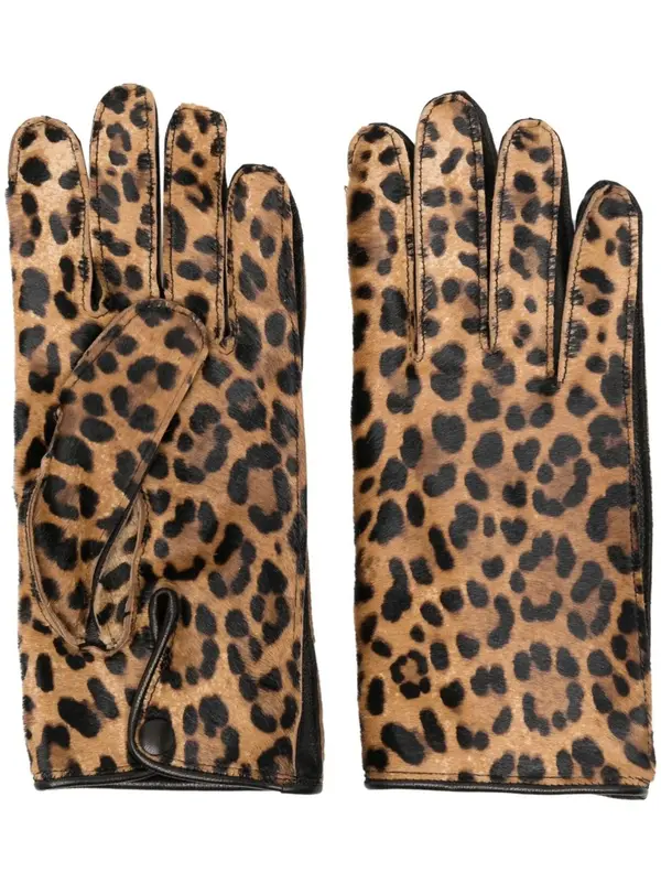 MAISON MARGIELA Printed Gloves - Black