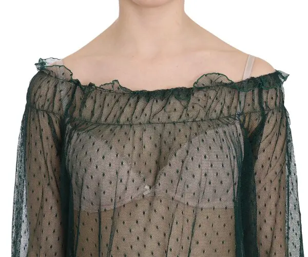 PINK MEMORIES Sheer Long Sleeve Blouse