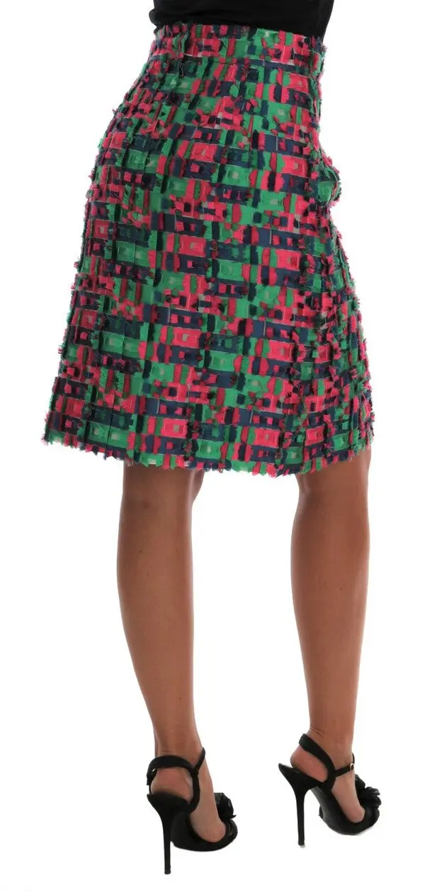 Dolce & Gabbana Jacquard High-waist Pencil Skirt
