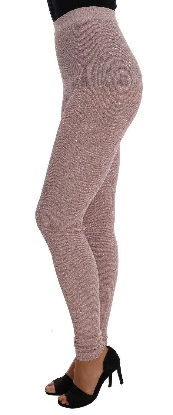 Dolce & Gabbana Stretch Waist Tights Stockings - Pink