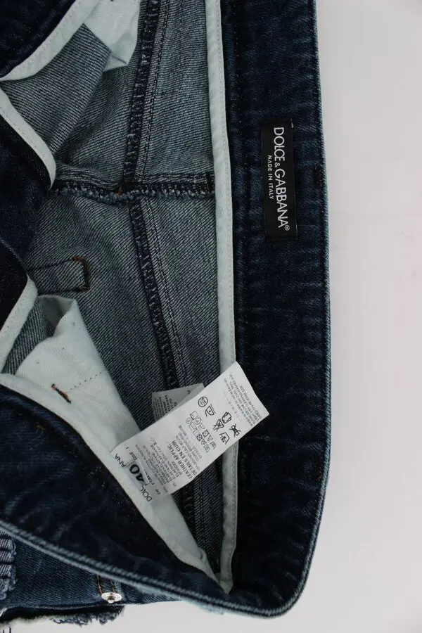 Dolce & Gabbana Patchwork 3/4 Jeans Shorts
