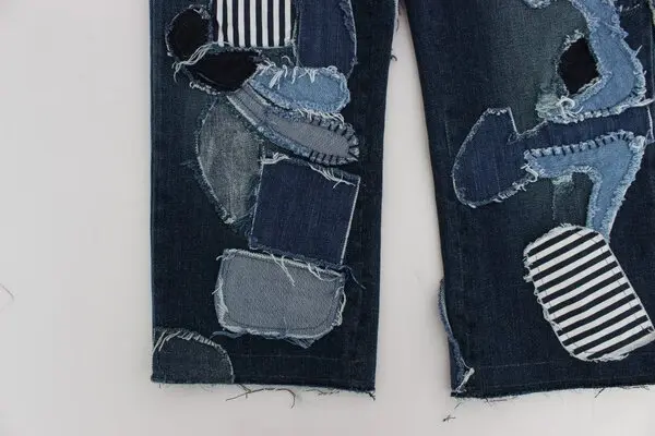 Dolce & Gabbana Patchwork 3/4 Jeans Shorts