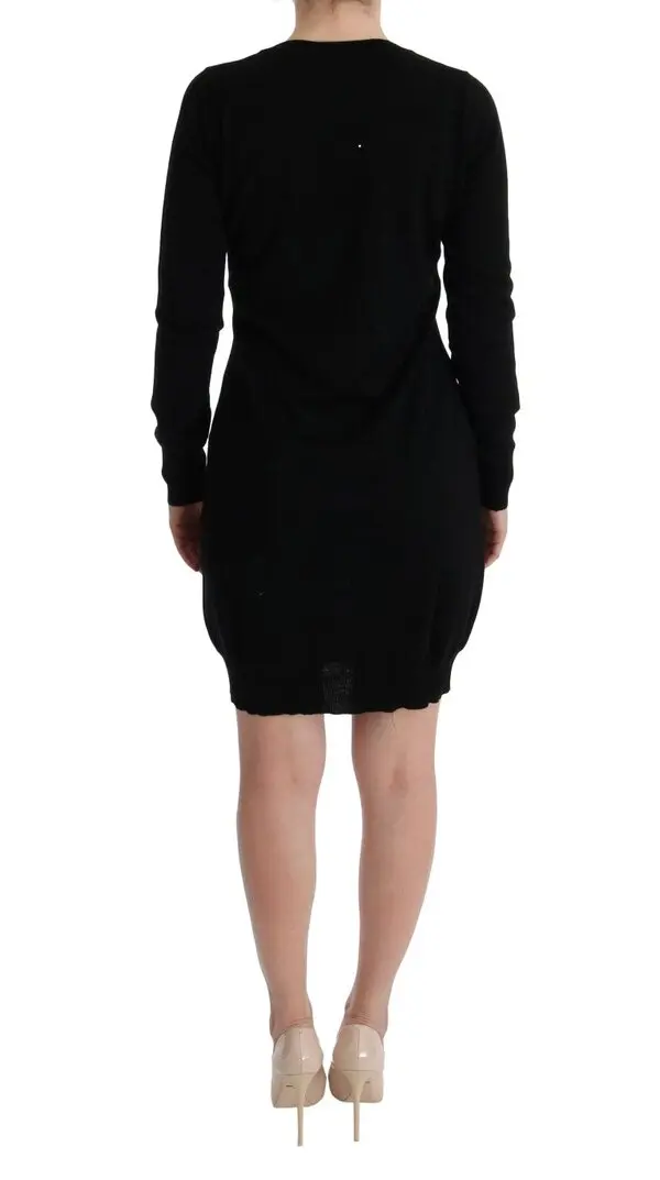 MARGHI LO' Wool Long Sleeve Shift Dress