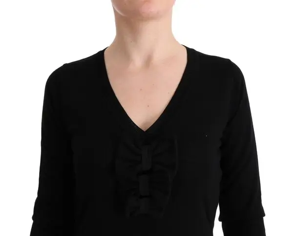 MARGHI LO' Wool Long Sleeve Shift Dress