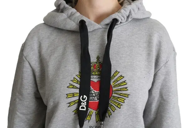 Dolce & Gabbana Printed Hooded Logo Sweater