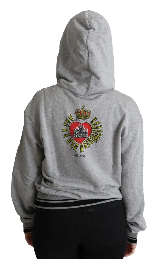 Dolce & Gabbana Printed Hooded Logo Sweater