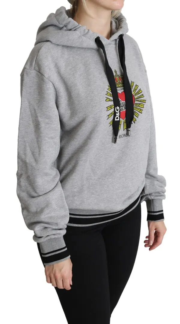 Dolce & Gabbana Printed Hooded Logo Sweater