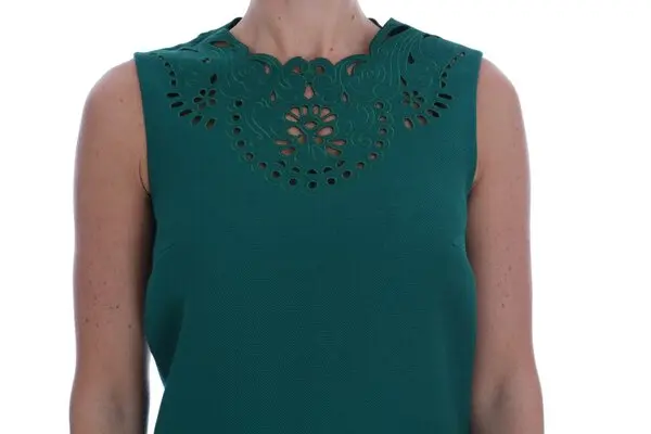 Dolce & Gabbana Floral Cutout Wool Blend Dress