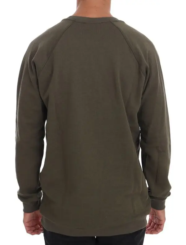 DANIELE ALESSANDRINI Crewneck Cotton Sweater - Green