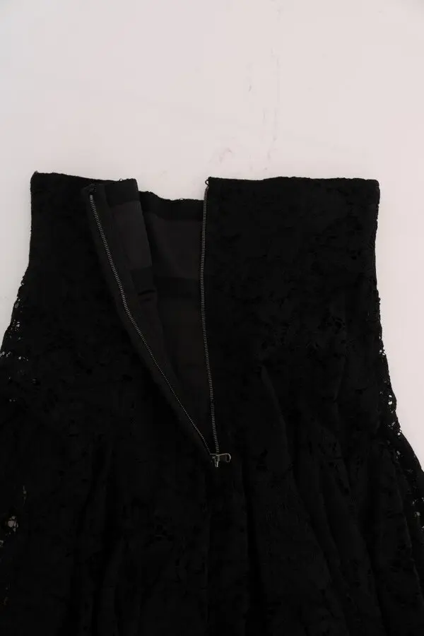 Dolce & Gabbana Floral Cutout Lace A-line Mini Skirt