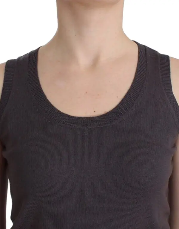 John Galliano Knit Sleeveless Top - Brown