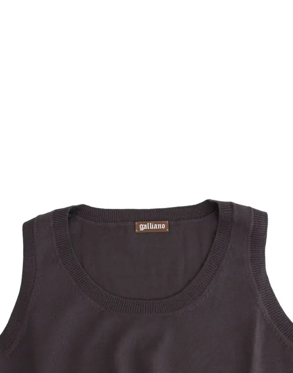 John Galliano Knit Sleeveless Top - Brown
