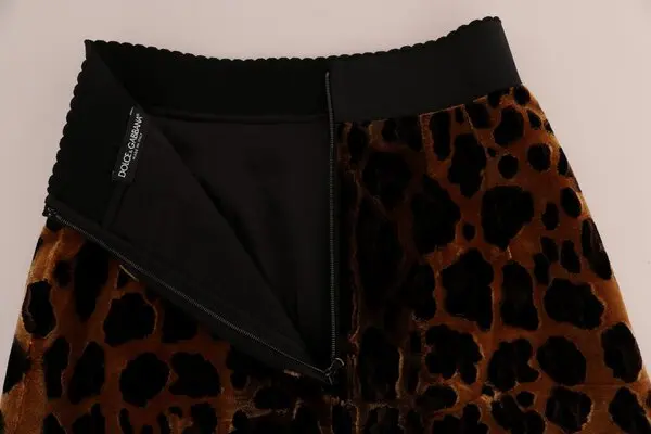 Dolce & Gabbana Leopard Print A-line Skirt