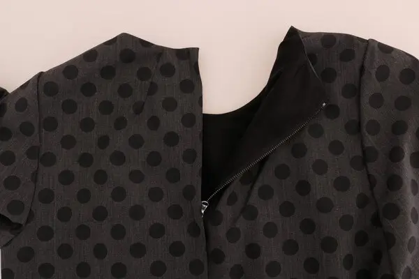 Dolce & Gabbana Polka Dotted Wool Stretch Short Dress