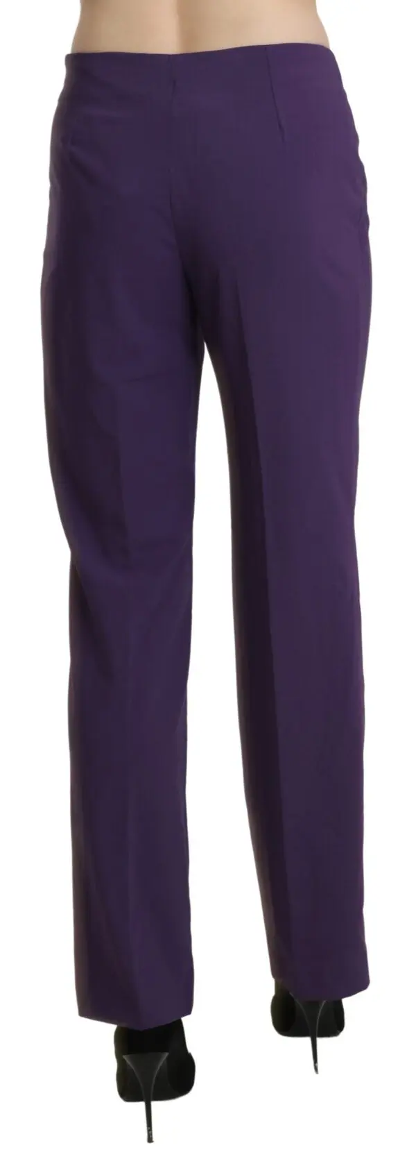 BENCIVENGA High Waisted Straight Leg Trousers - Violet