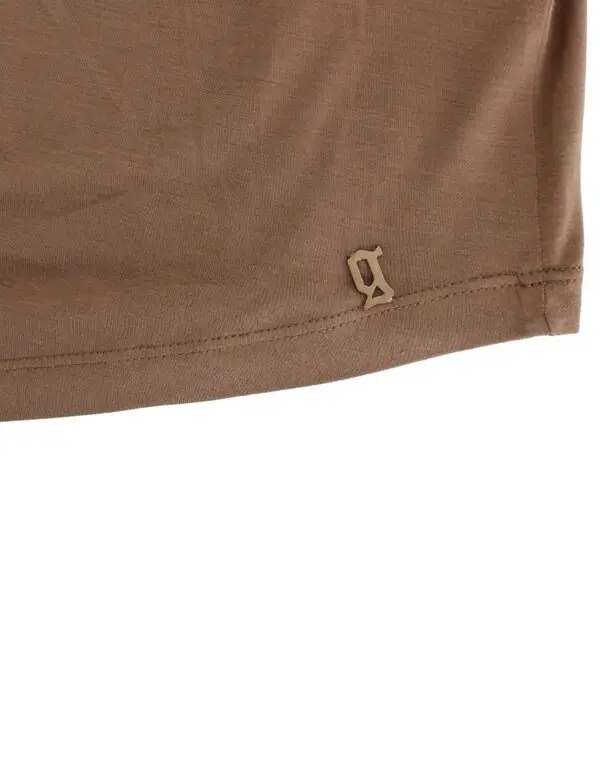 John Galliano Rayon V-neck Short Sleeve Top