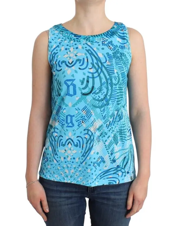 John Galliano Printed Sleeveless Top