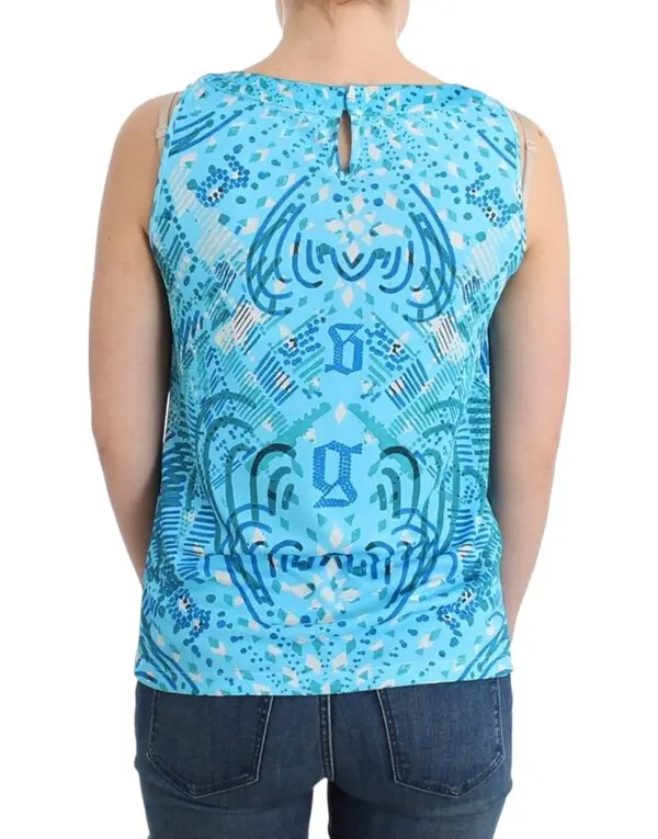 John Galliano Printed Sleeveless Top