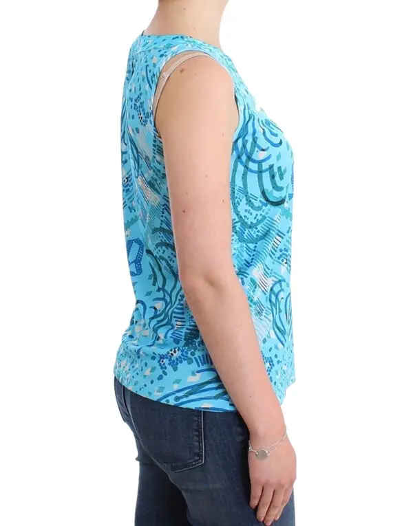 John Galliano Printed Sleeveless Top