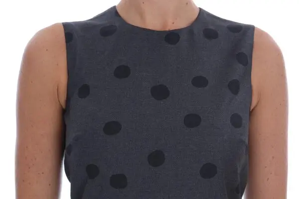 Dolce & Gabbana Polka Dot Sleeveless Sheath Dress