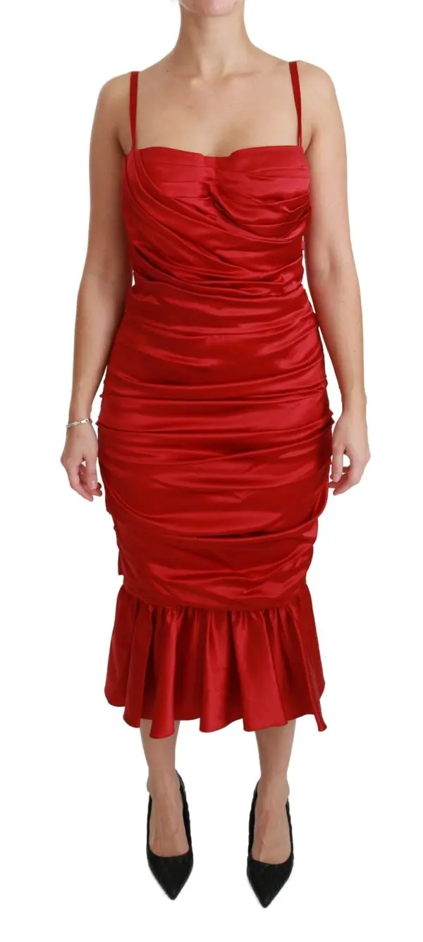 Dolce & Gabbana Silk Stretch Mermaid Bodycon Dress