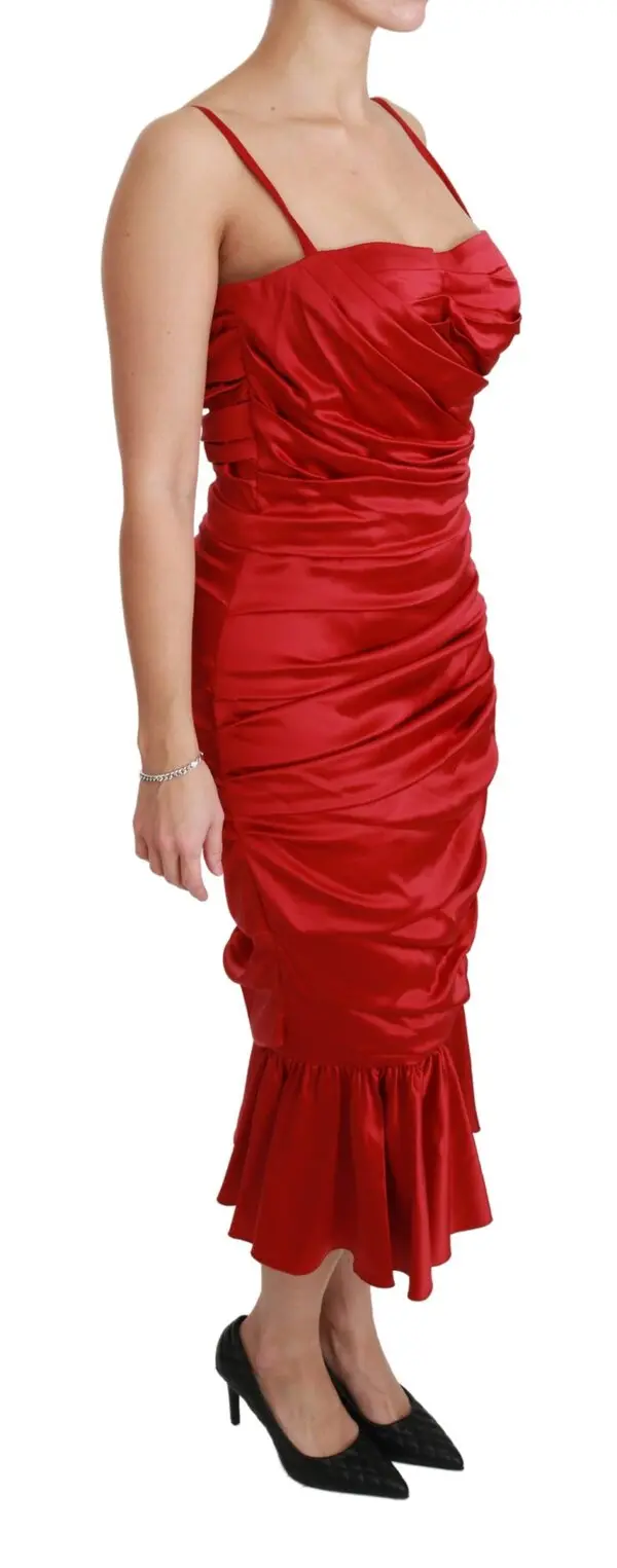 Dolce & Gabbana Silk Stretch Mermaid Bodycon Dress