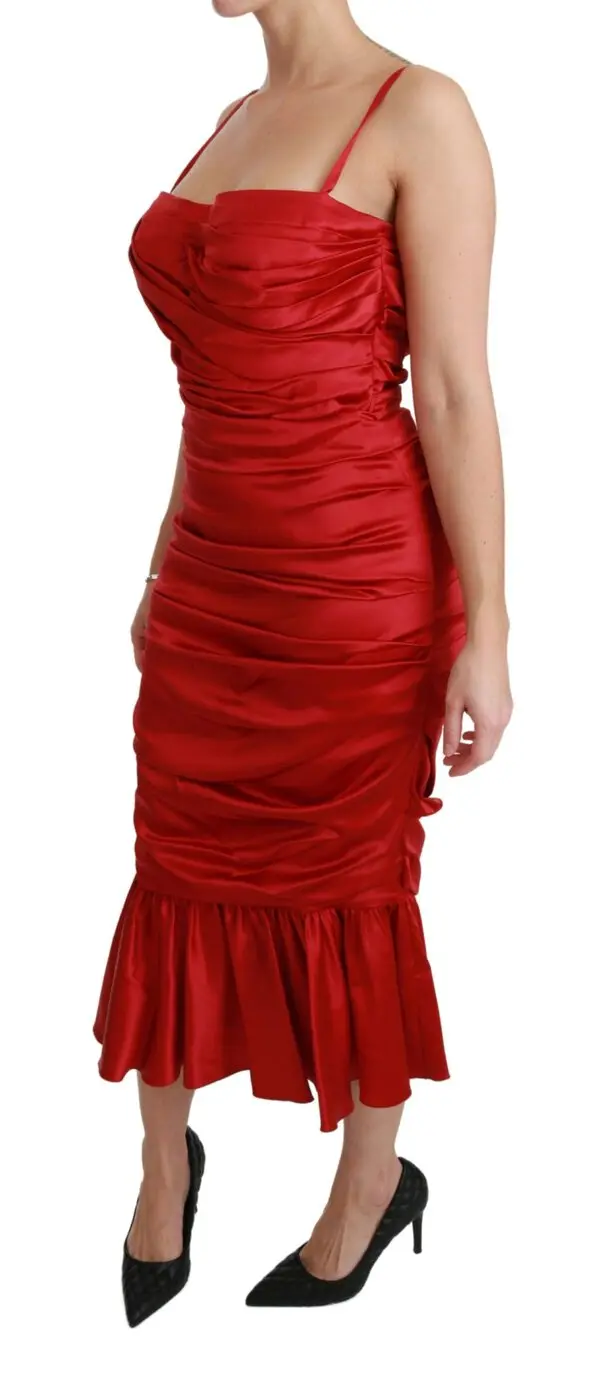 Dolce & Gabbana Silk Stretch Mermaid Bodycon Dress