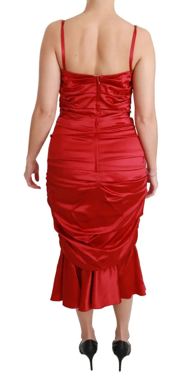 Dolce & Gabbana Silk Stretch Mermaid Bodycon Dress