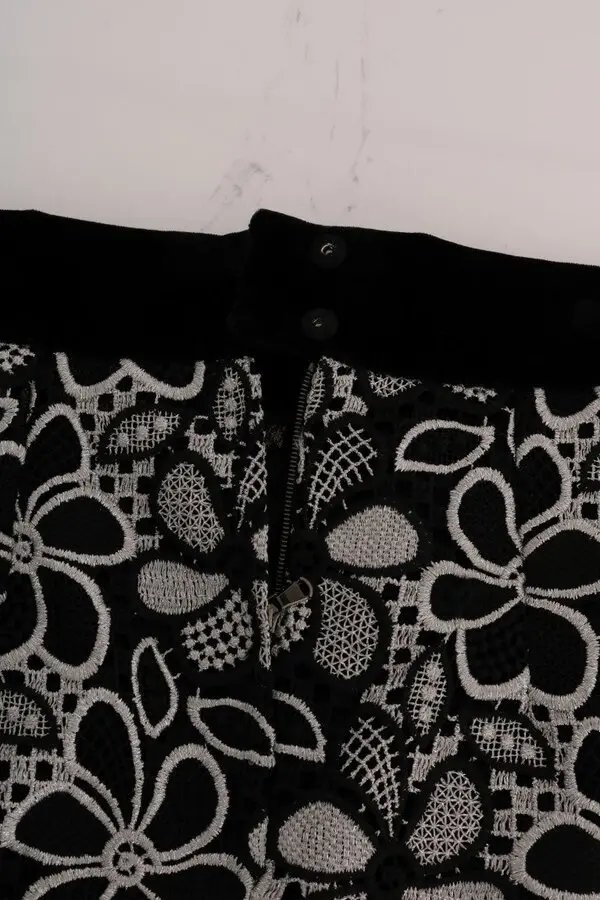 Dolce & Gabbana Floral Macramé Lace Mini Skirt