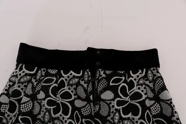 Dolce & Gabbana Floral Macramé Lace Mini Skirt