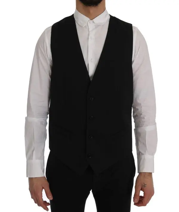 Dolce & Gabbana Staff Cotton Vest - Black